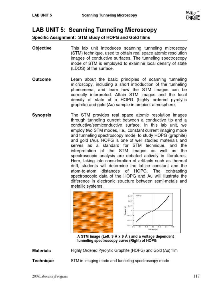 5 Lab Unit STM | Download Free PDF | Scanning Tunneling Microscope ...