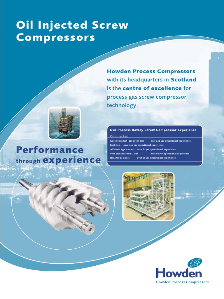 Brochure Compressors Screw Oil Injected | PDF