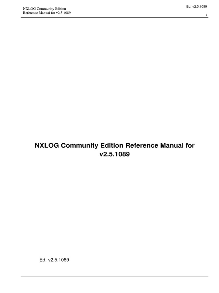 Nxlog Reference Manual Pdf Apache Server Transmission Control Protocol 