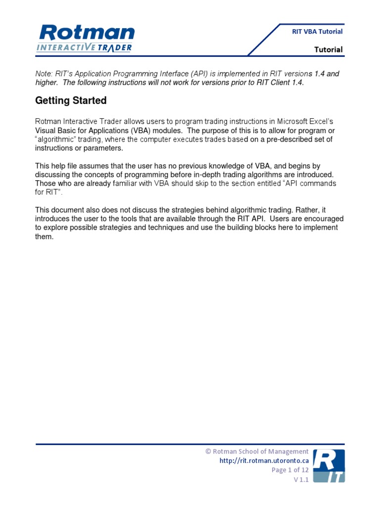 RIT Intro To Excel VBA | PDF | Visual Basic For Applications | Microsoft Excel