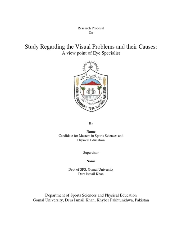 Research Proposal Visual Problem | Download Free PDF | Visual ...