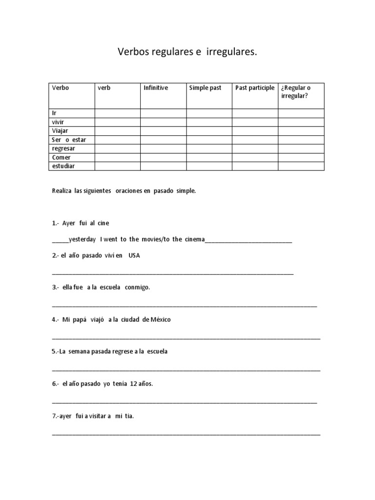 FichaVerbosRegulareseIrregularesparaSextodePrimaria.doc Verbo FichaVerbosRegulareseIrregularesparaSextodePrimaria.doc Verbo