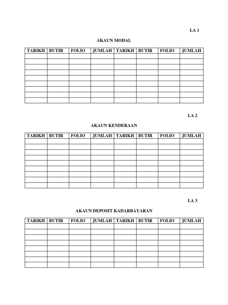 Format Lejar Projek Akaun 2013 | PDF