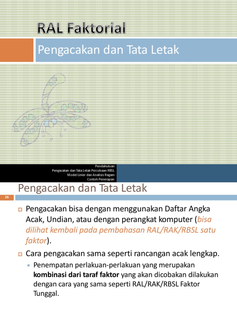 Cara Pengacakan RAL Faktorial PDF | PDF