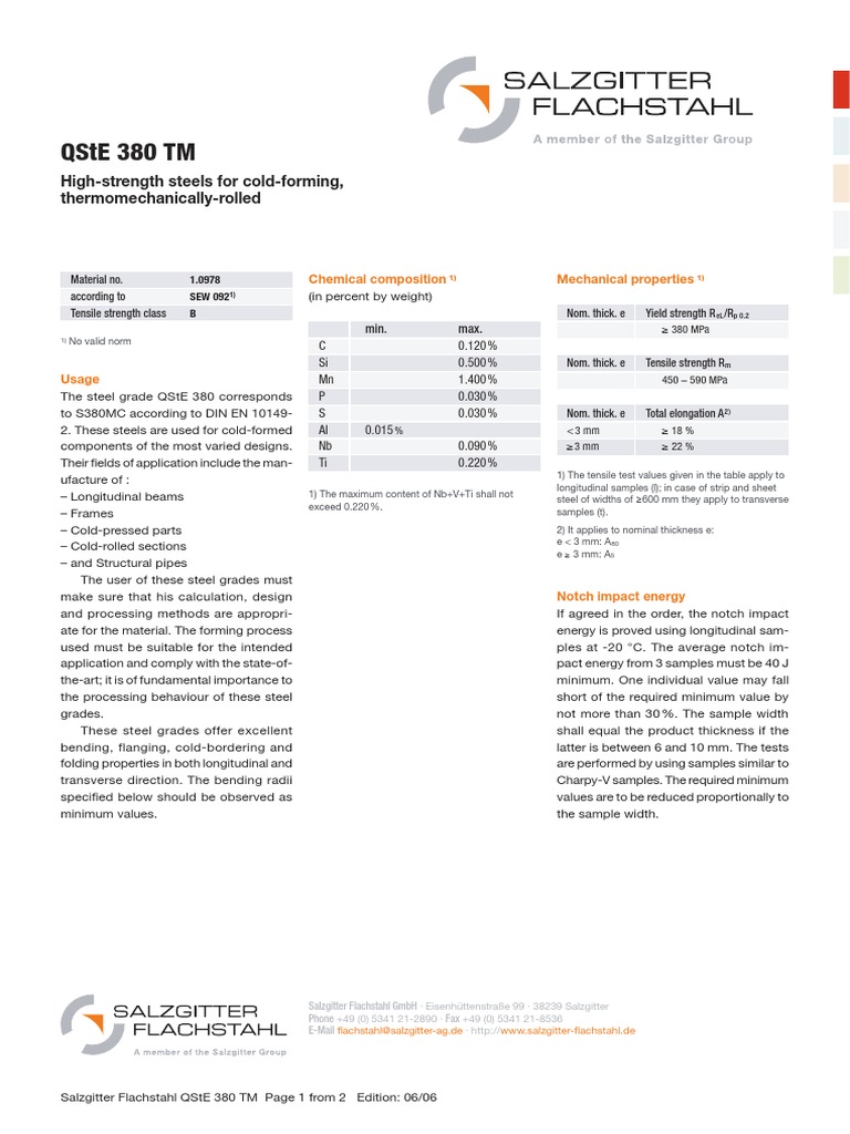 QStE 380 TM PDF | PDF | Welding | Construction