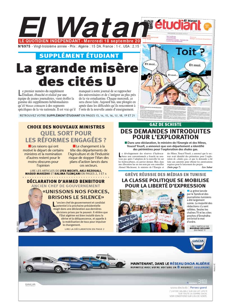 El Watan Du 18.09.2013 | PDF