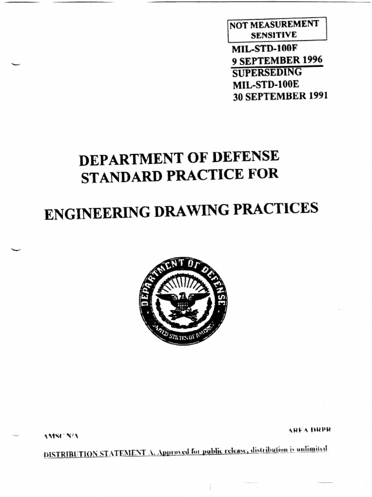 MIL-STD-100F Engineering Drawing Practices | PDF | Specification ...