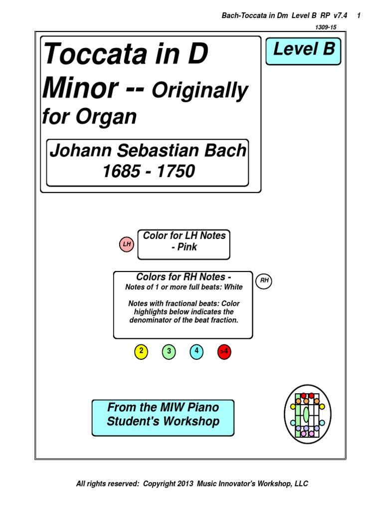 RP - Bach-Toccata in D Min LVL B v7.4 1309-15 | PDF | Art