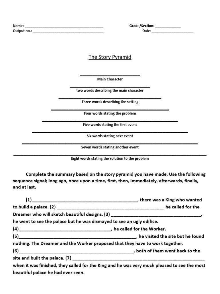 Story Pyramid | PDF | Career & Growth
