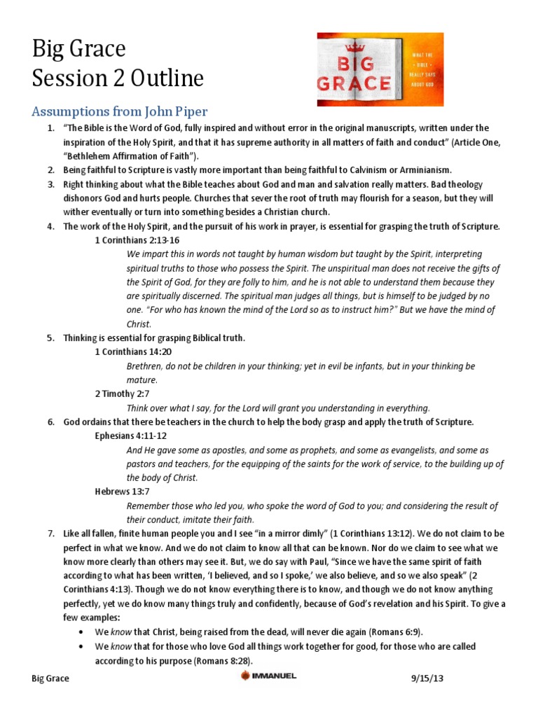 Session 2 Outline | PDF | Calvinism | Arminianism