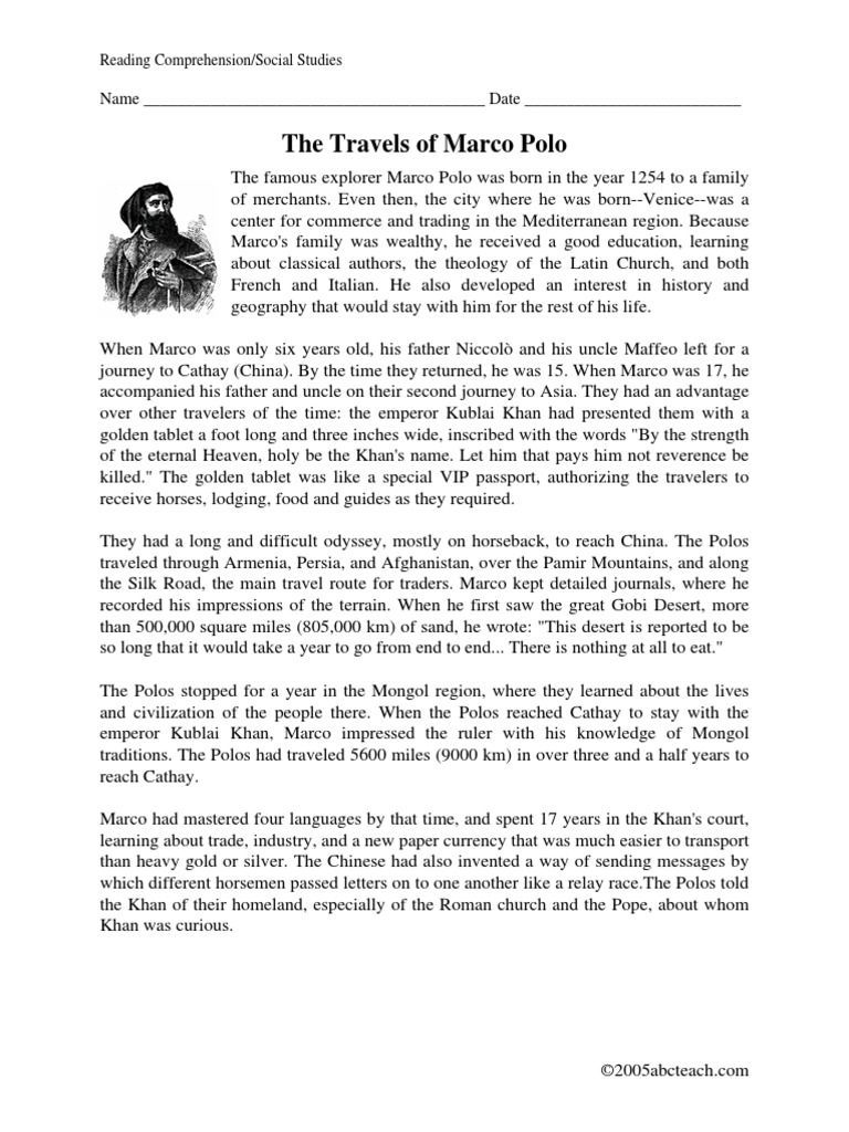 The Travels of Marco Polo: An Early Account of Exploration Across Asia ...