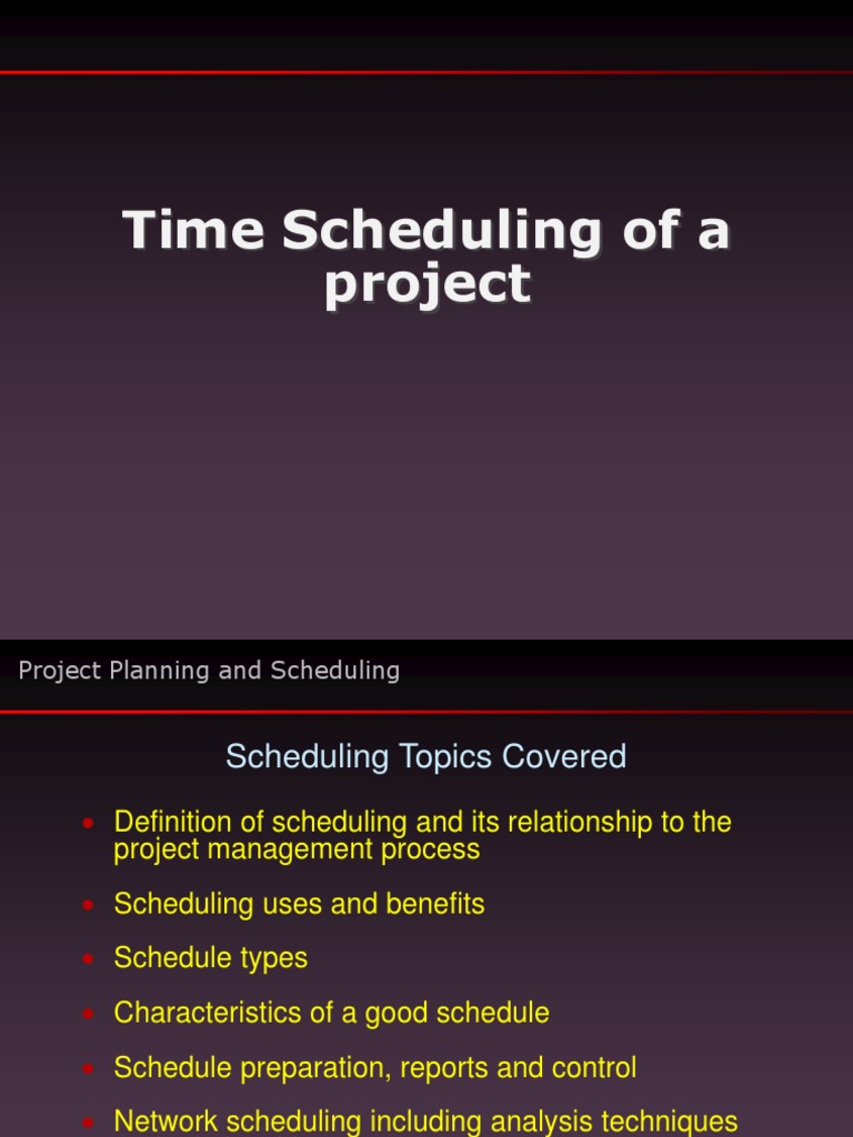 Project Scheduling Essentials | PDF | Scheduling (Production Processes) | Project Management