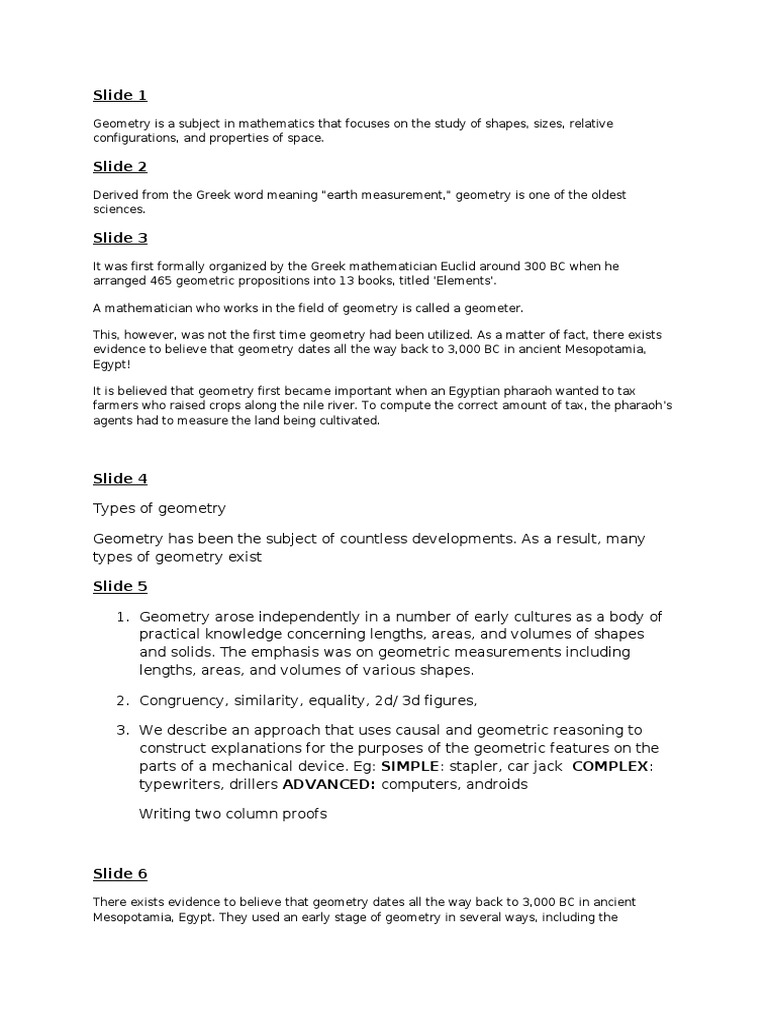 Geometry | PDF | Geometry | Critical Thinking