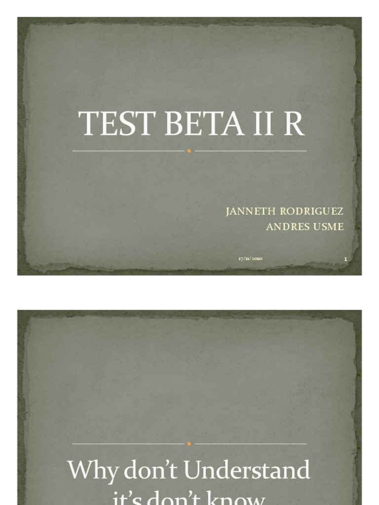 Manual Prueba BETA II R para Adultos | PDF | Escala de inteligencia ...
