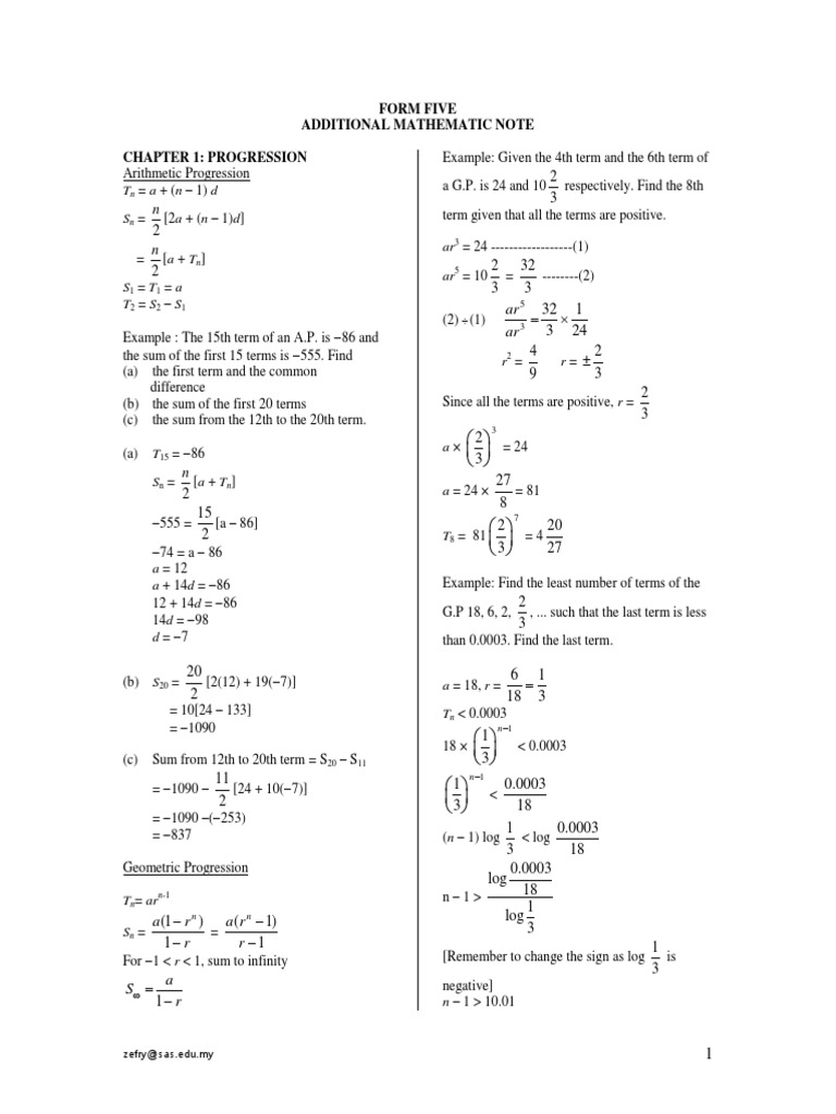 Form 5 Additional Maths Note | PDF | Trigonometric Functions | Sine