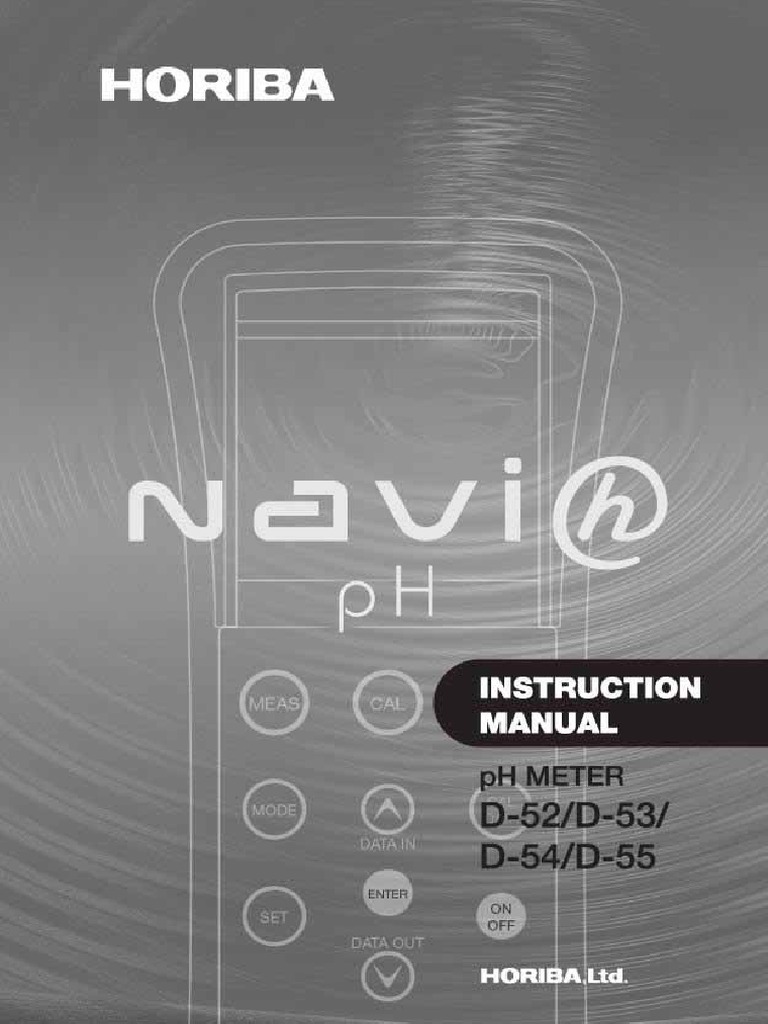 Horiba D-52 - 53 - 54 - 55 - Manual | PDF | Ph | Electromagnetic ...