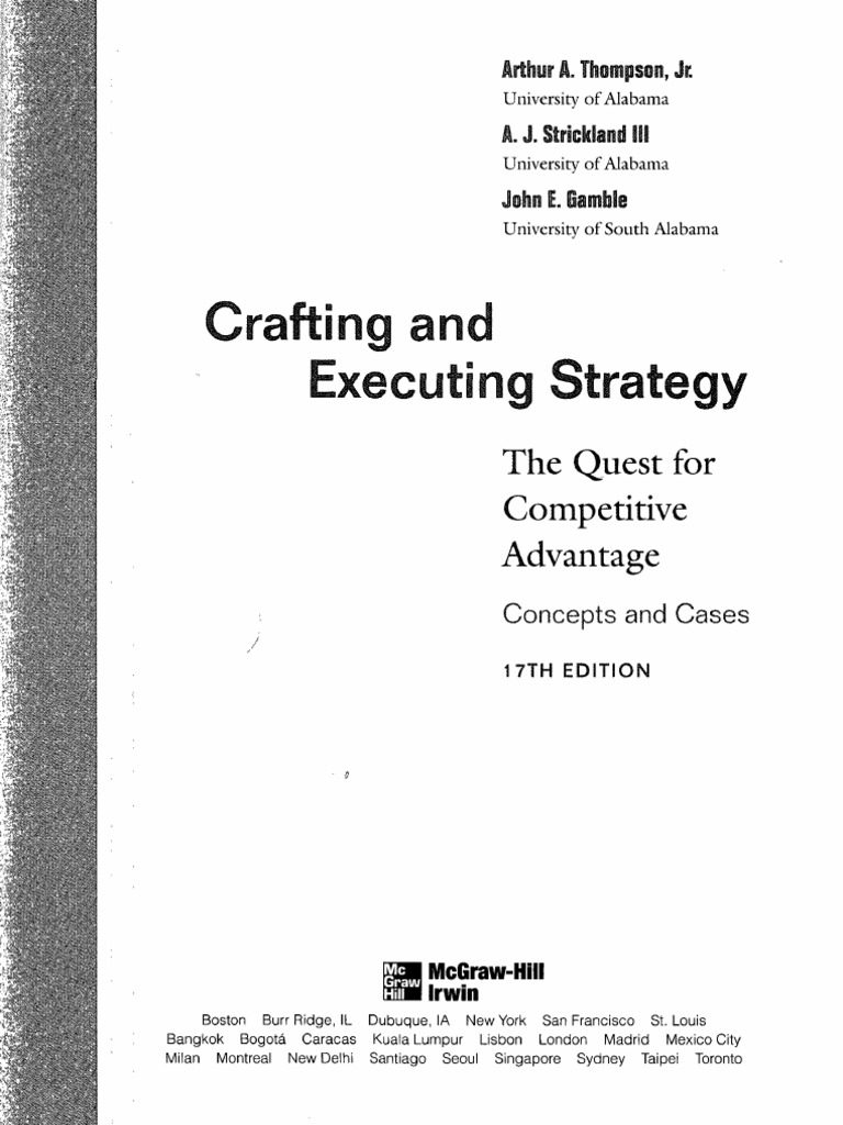 Crafting and Executing Strategy | PDF | Business Ethics | Strategic ...