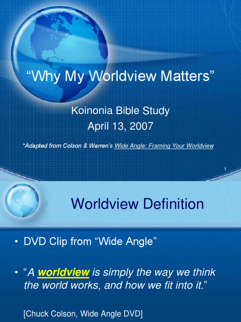 Understanding Worldviews in Life | PDF | Nihilism | World View