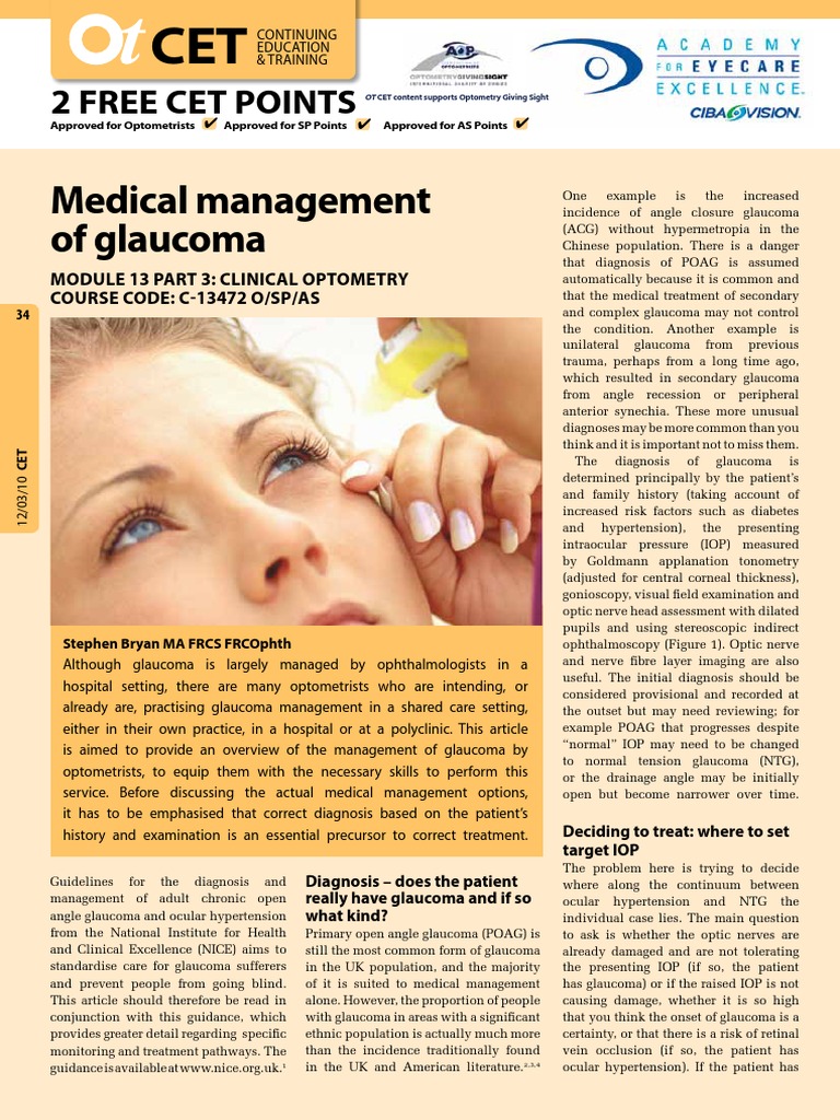 Glaucoma Management for Optometrists | PDF | Glaucoma | Optometry