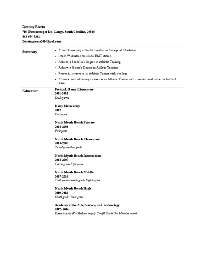 High School Resume | PDF