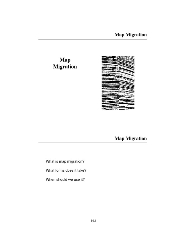 Map Migration Techniques Overview | PDF | Reflection Seismology | Horizon