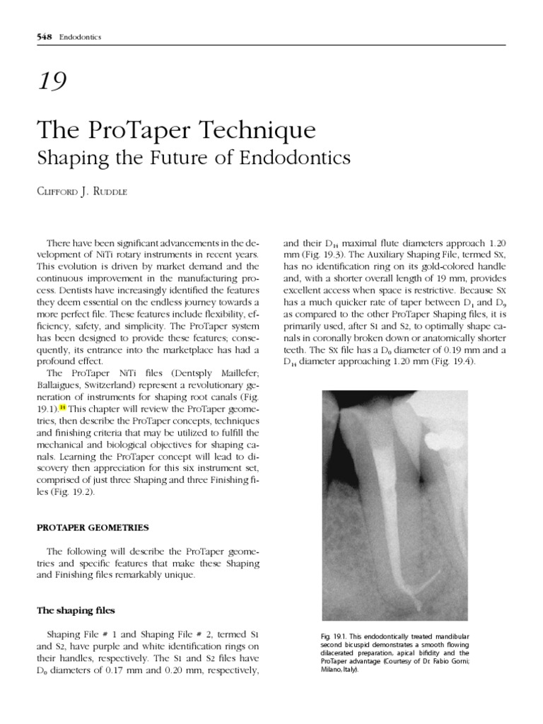 Protaper Technique | PDF | Dentistry | Mouth