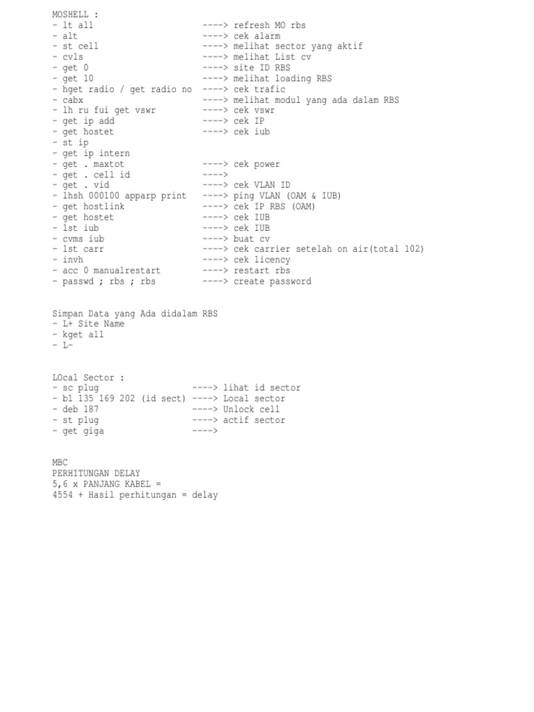 Command Moshell | PDF