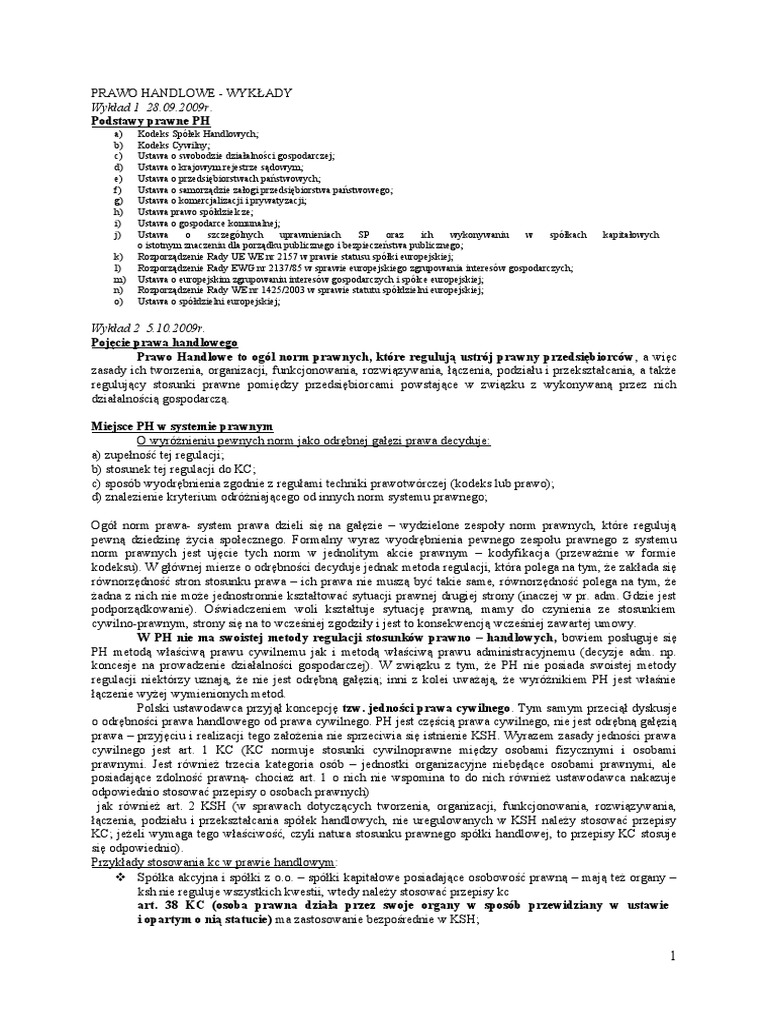 Wyklady 2009 I 10 | PDF