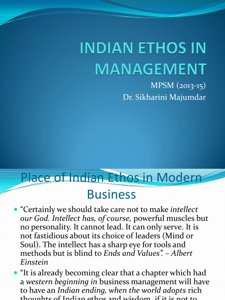 Indian Ethos | PDF | Mind | Human