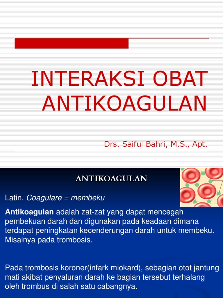 Interaksi Obat Antikoagulan | PDF