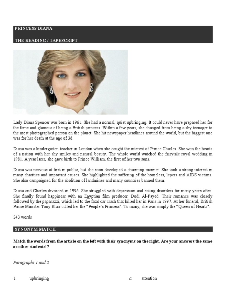 Princess Diana | PDF | Diana