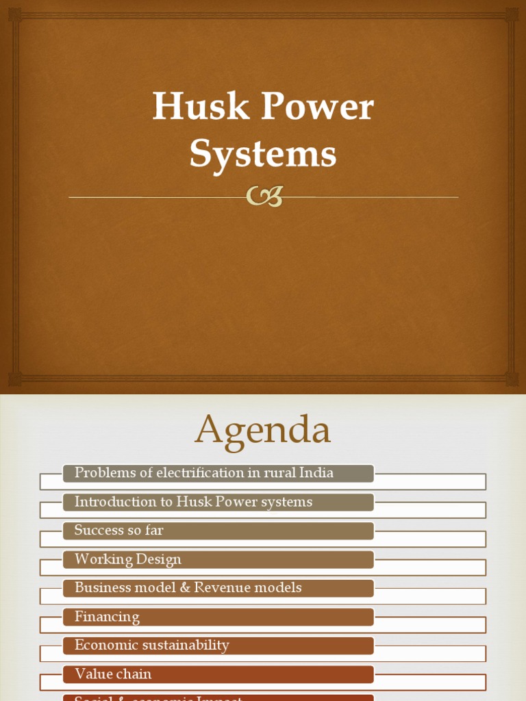 Husk Power Systems | PDF | Electricity Generation | Sustainable Development