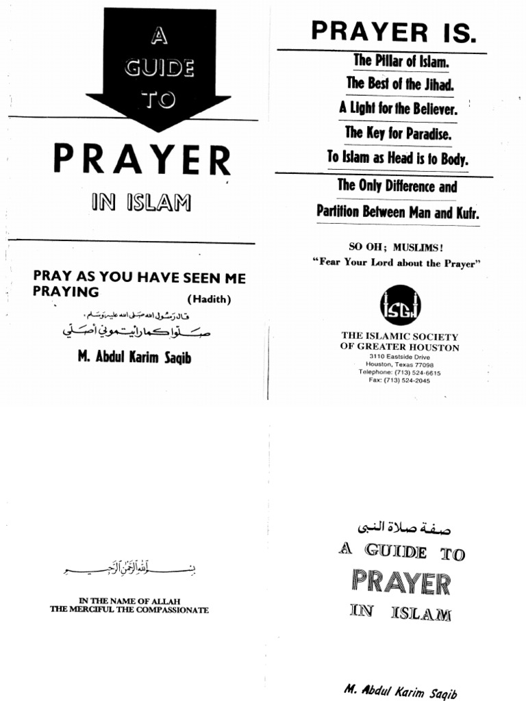 A Guide To Prayer (Salat) in ISLAM | PDF