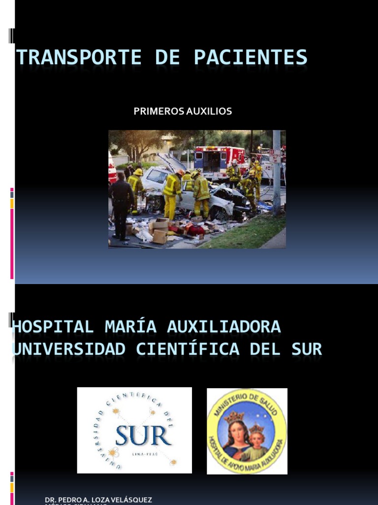 Transporte de Pacientes | PDF | Primeros auxilios | Medicina