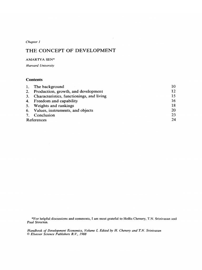 Chapter 1 The Concept of Development | PDF | Development Economics ...
