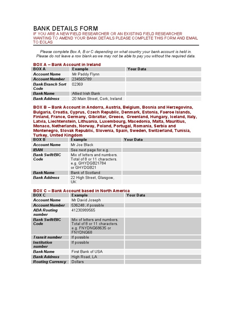 Bank Details | PDF | Banking | Business