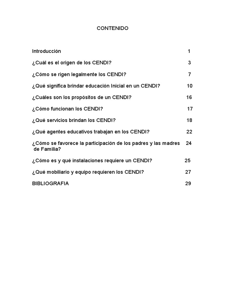 Que Es Cendi | PDF | Educación de la primera infancia | Aprendizaje