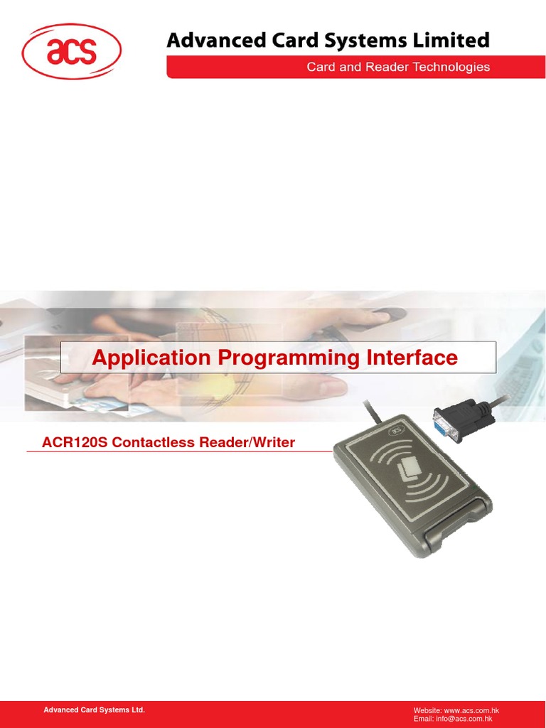 API For Acr120s Smart Card | PDF | Application Programming Interface | C (Programming Language)