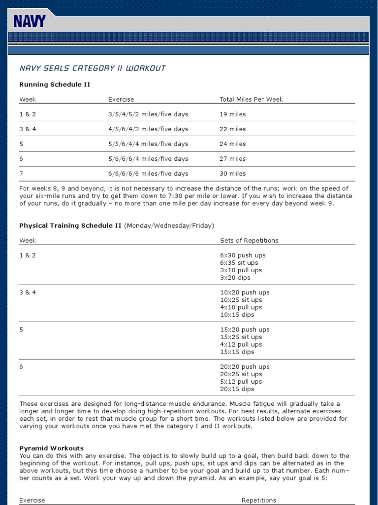 Army Navy Seals Workout 2 | PDF | Management Of Obesity | Hobbies