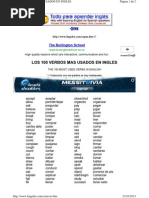 Los 100 Verbos Mas Usados en Español | PDF | Entretenimiento (general)