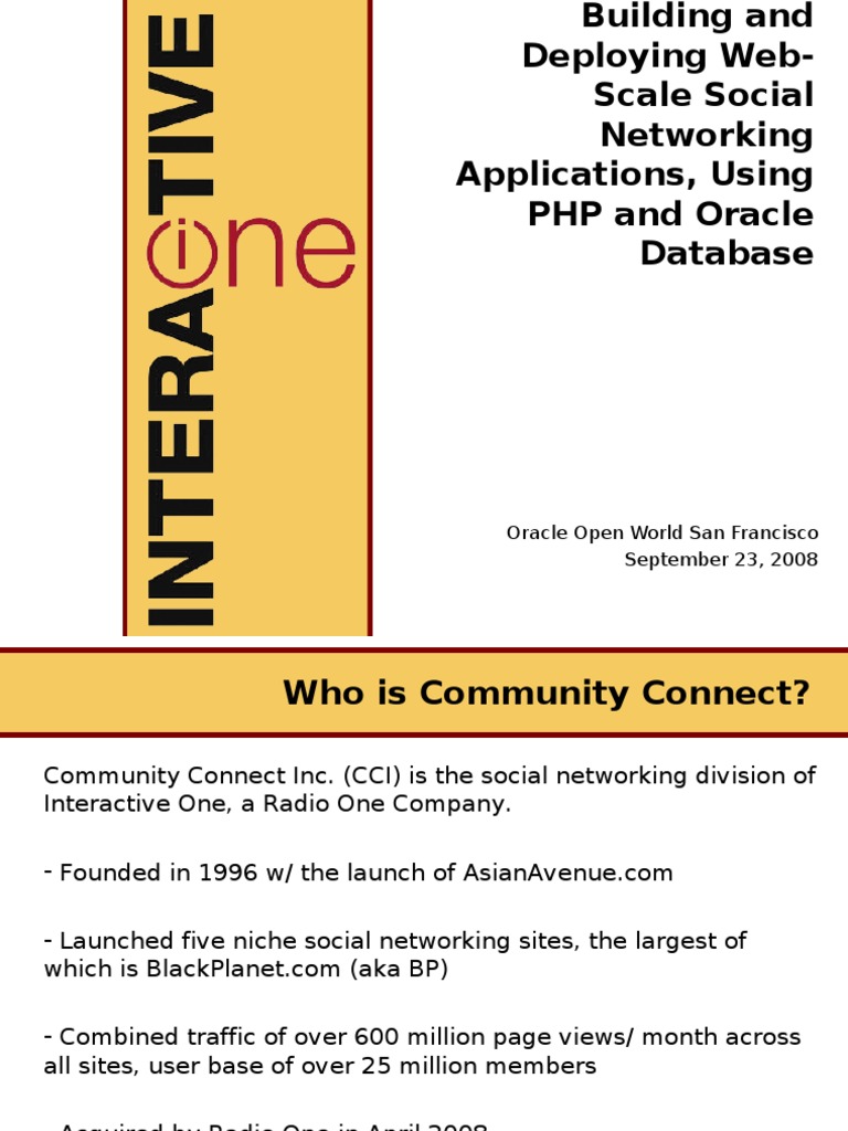 CCI/IOne PHP/DRCP Oracle Open World Presentation | PDF | Oracle Database | Apache Http Server