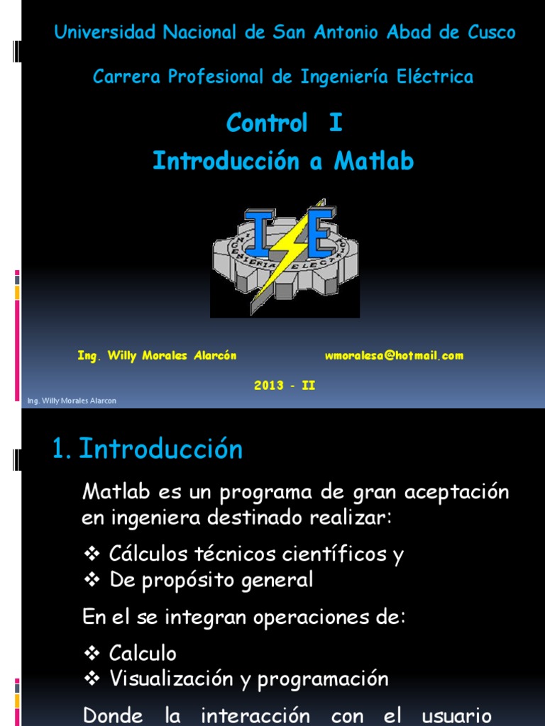 Introduccion A Matlab | PDF | Matlab | Matriz (Matemáticas)