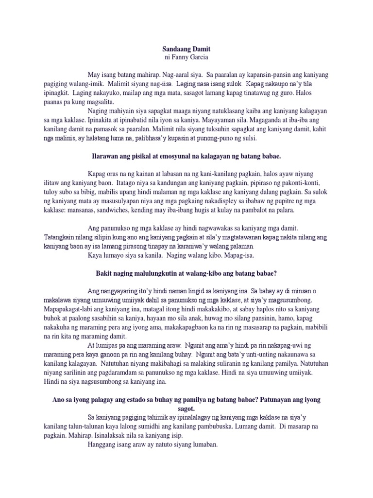 Sandaang Damit | PDF