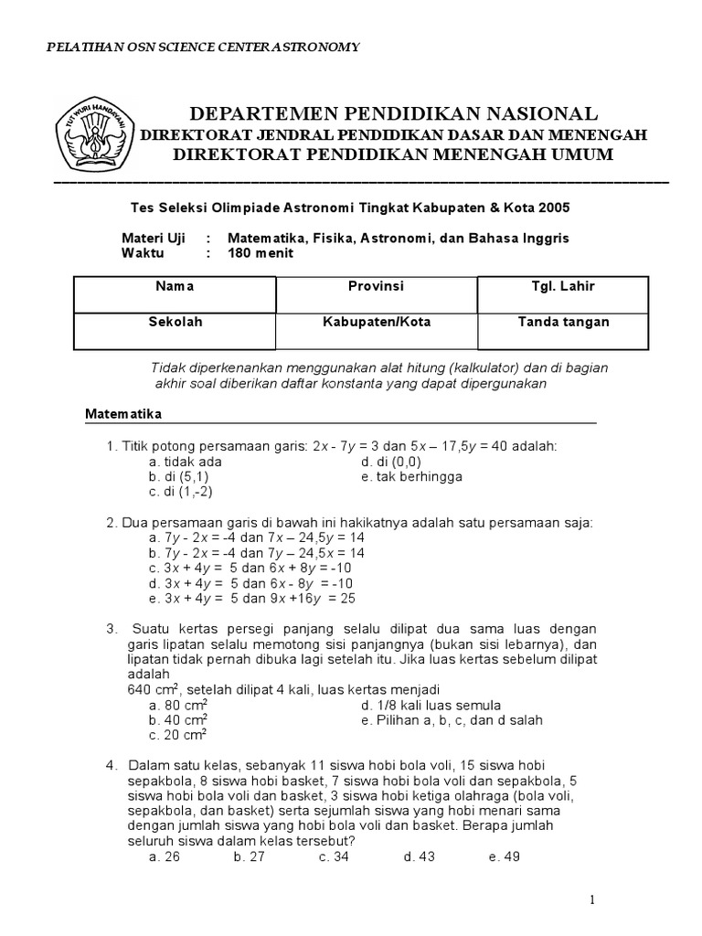 Contoh Soal Astronomi Dan Jawabannya - Perumperindo.co.id