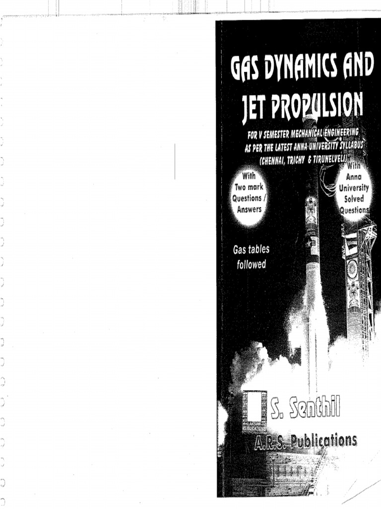 Gas Dynamics Jet Propulsion Senthil | PDF