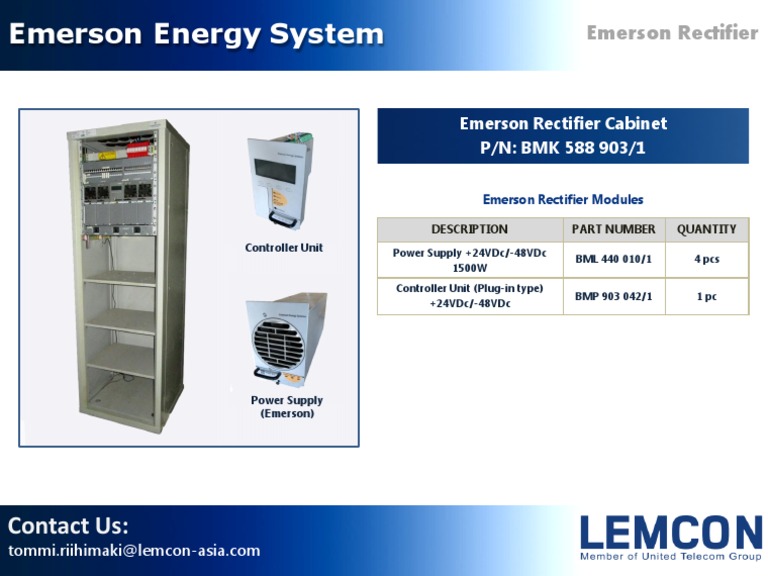 Emerson Rectifier Cabinet Details | PDF | Electronic Engineering ...