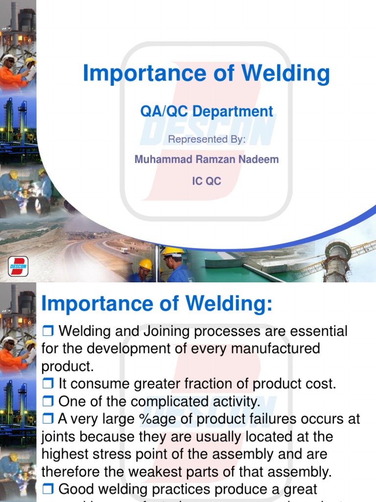 Importance of Welding: QA/QC Department | PDF | Heat Treating | Welding