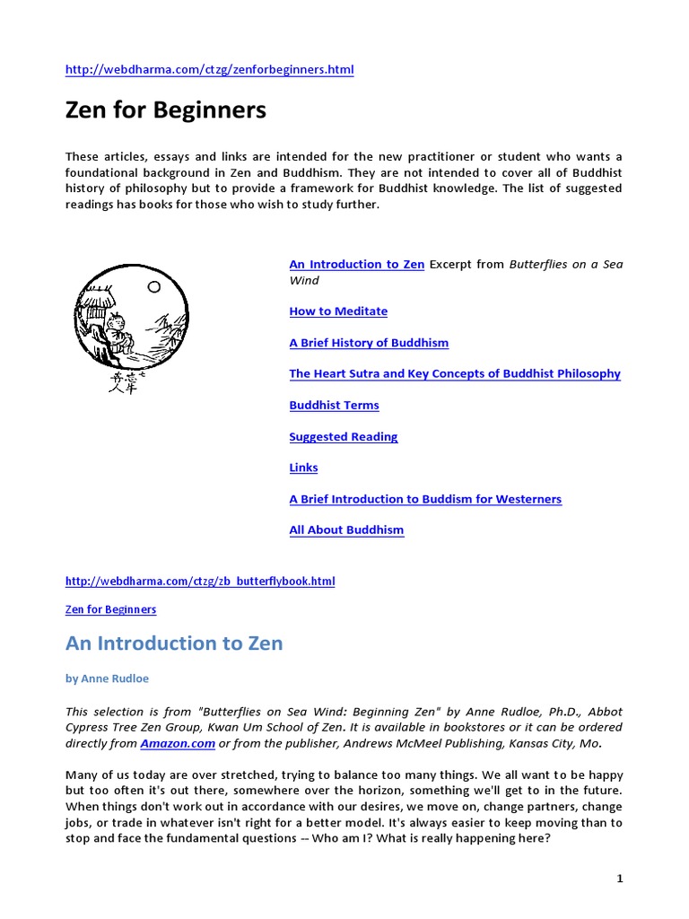 Zen For Beginners | PDF | Zen | Noble Eightfold Path