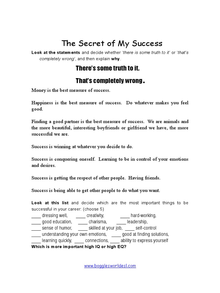 Defining Success: Truths and Misconceptions | PDF