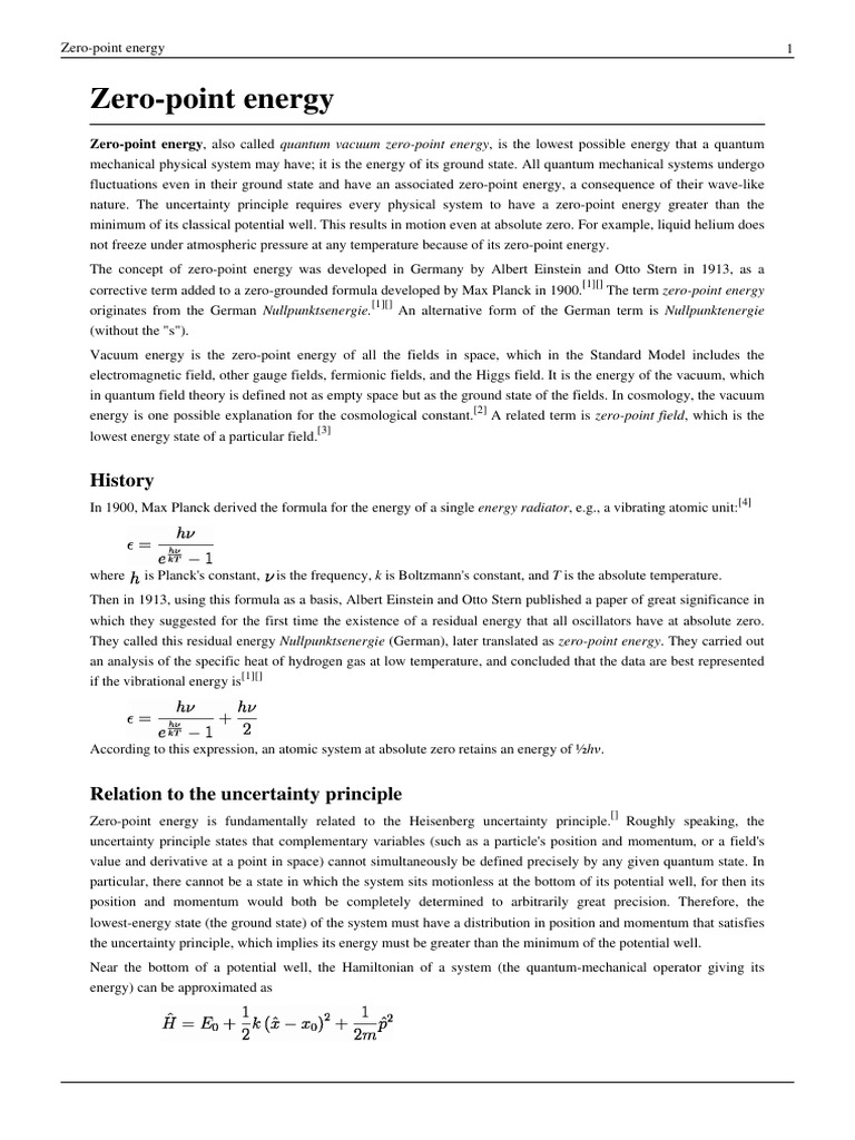 Zero Point Energy | Uncertainty Principle | Field (Physics)